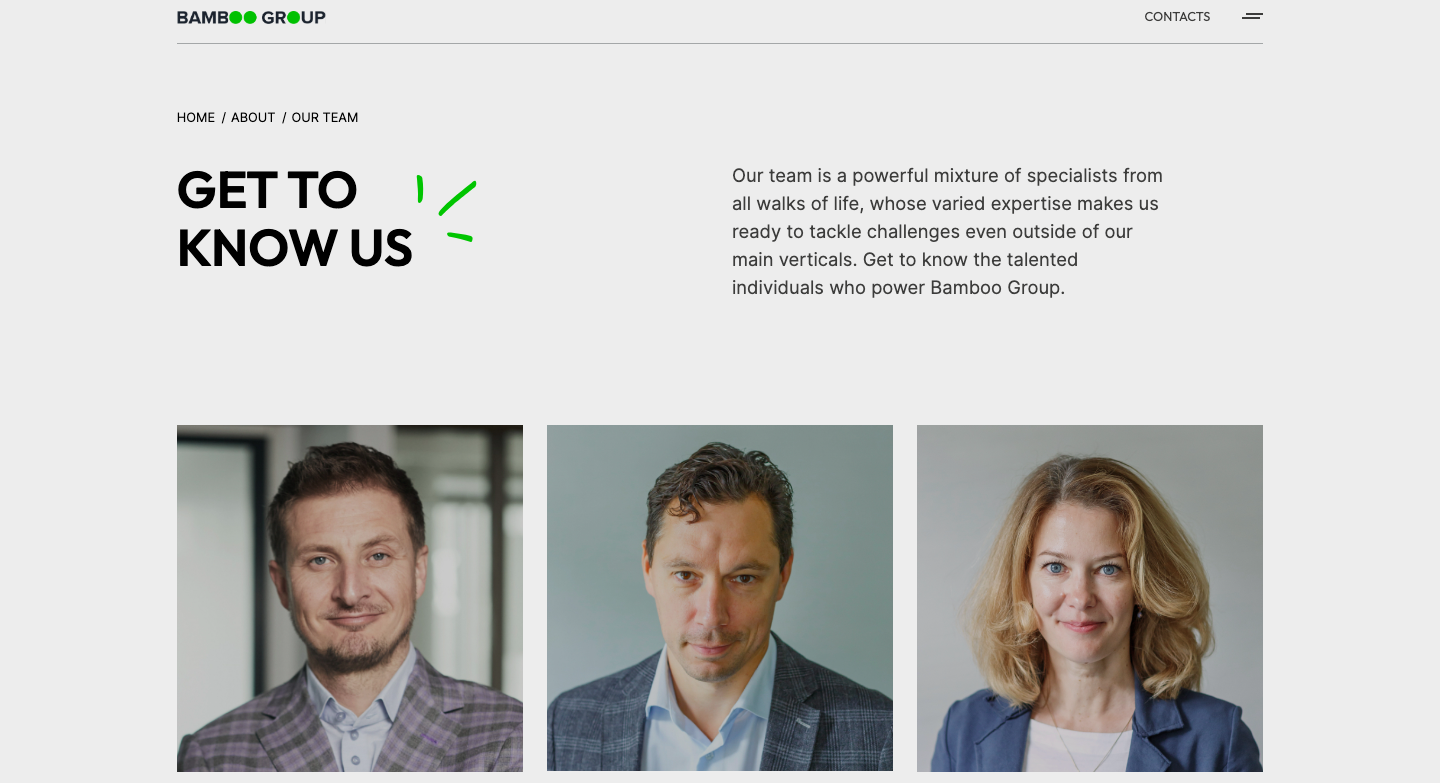 Our team | Bamboo Group